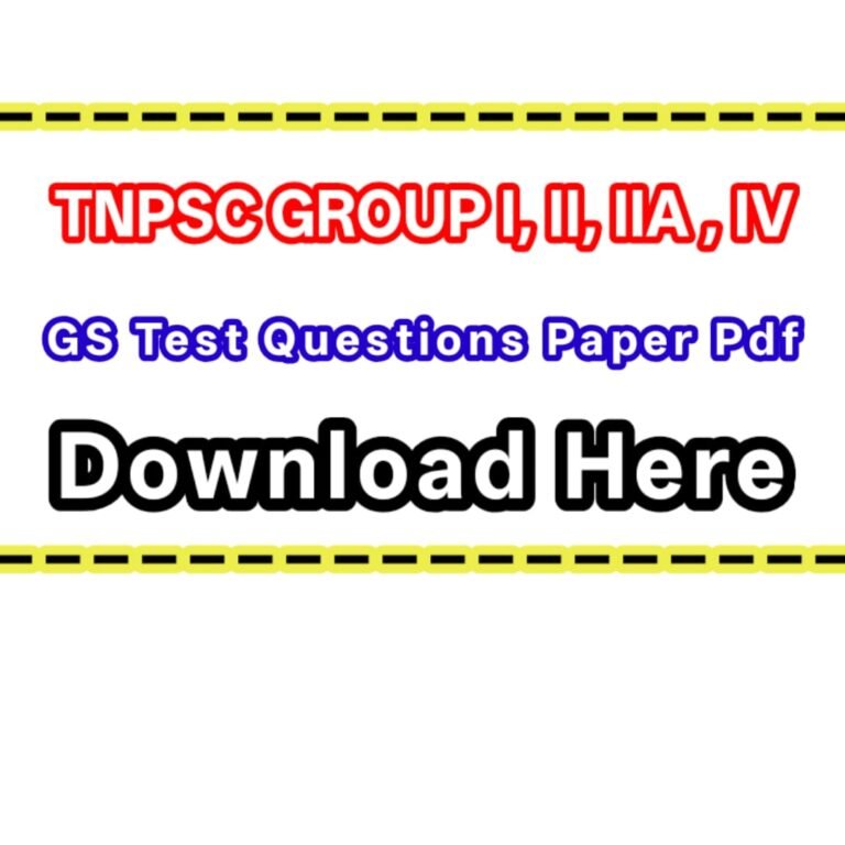 GS Test Questions Paper Pdf - 2026 (GROUP 1, 2, 2A, 4) - V V TNPSC ACADEMY